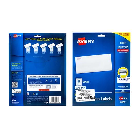 Plantilla De Etiquetas Avery 8167 Etiquetas Traslucidas Para